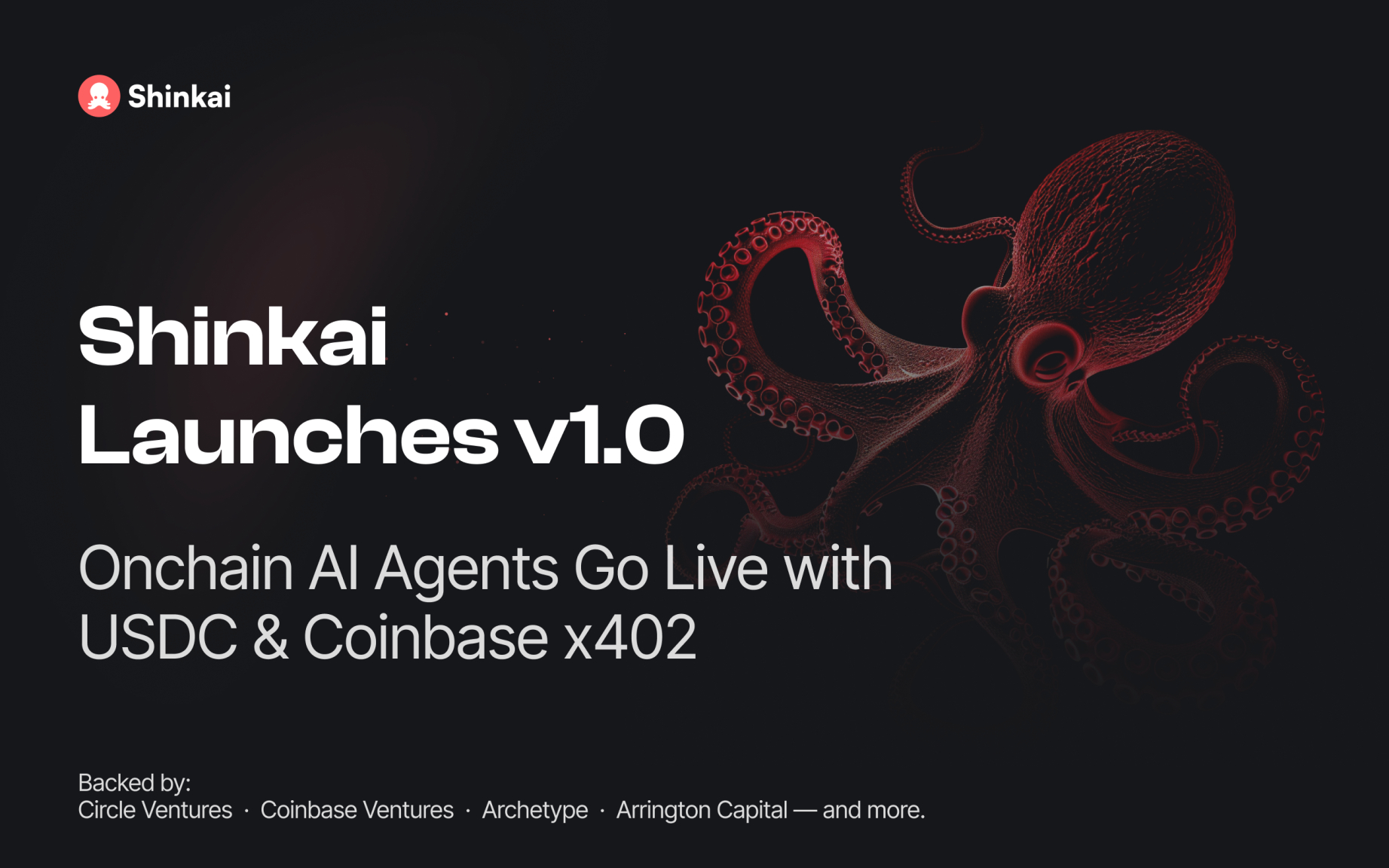 Shinkai Launches v1.0: Onchain AI Agents Go Live with USDC & Coinbase ...